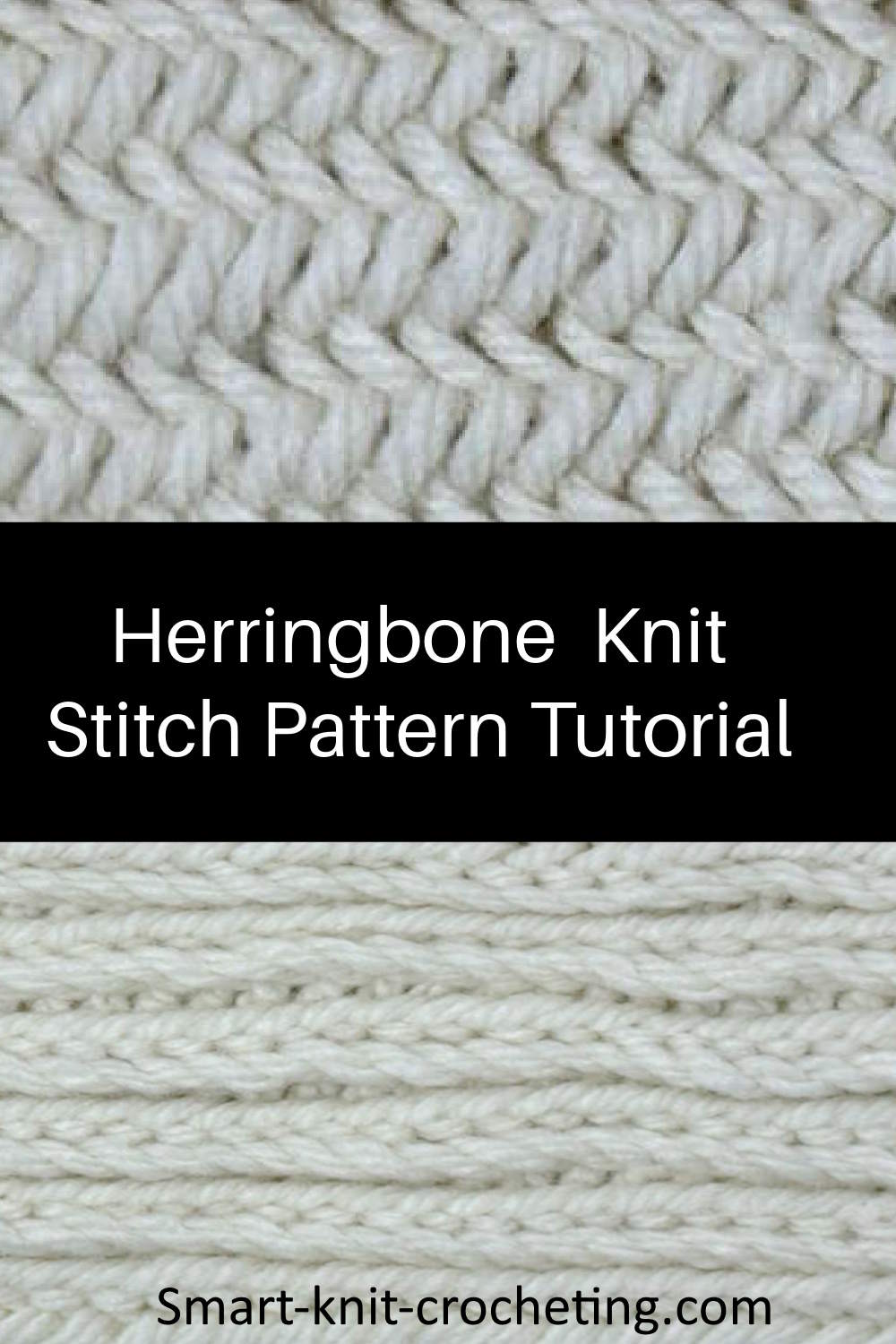 Herringbone Knit Stitch Pattern Tutorial for Beginners